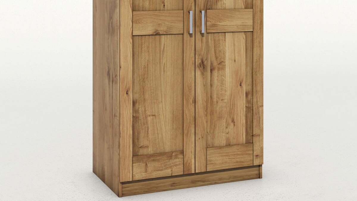 Kleiderschrank TONI 2 Schrank in Wildeiche teilmassiv 102 cm