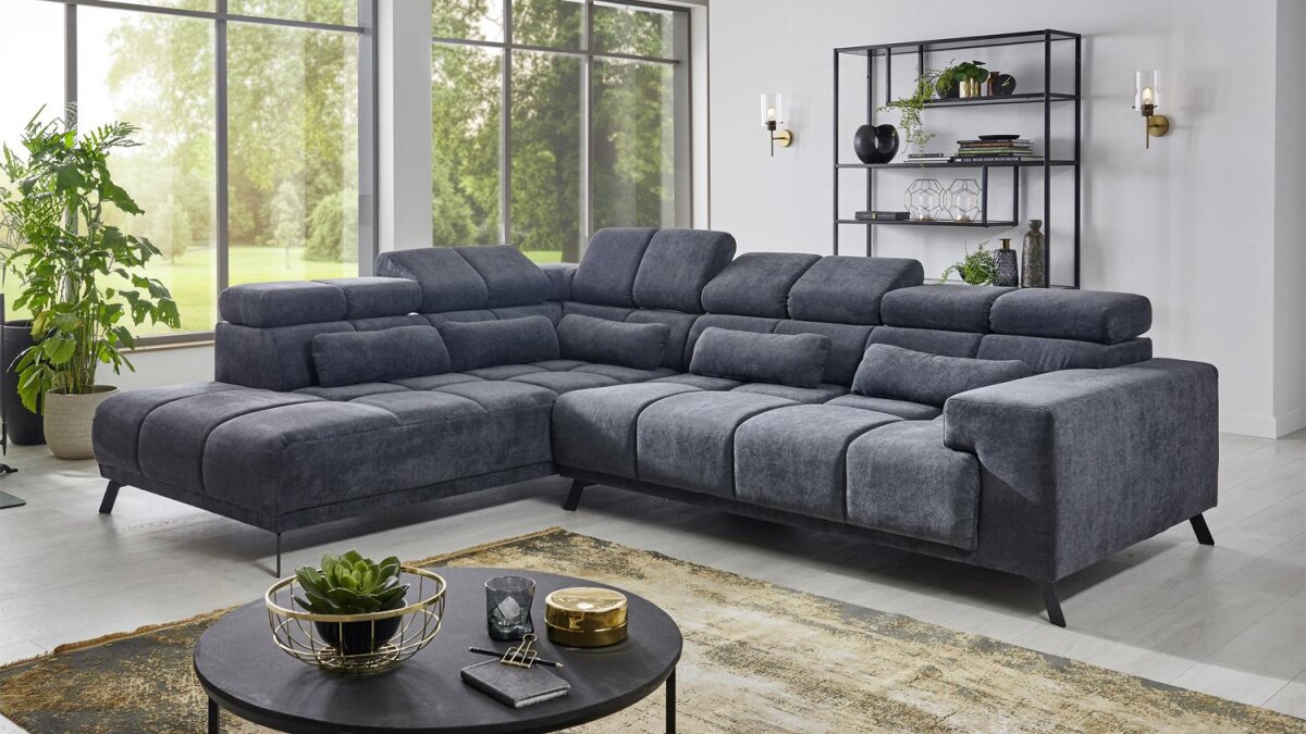 Ecksofa Elektrische Sitztiefenverstellung