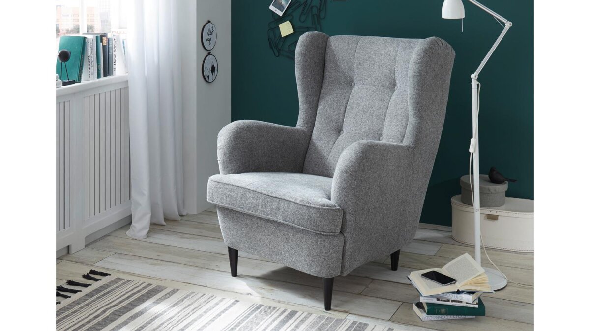 Sessel Grau Stoff
