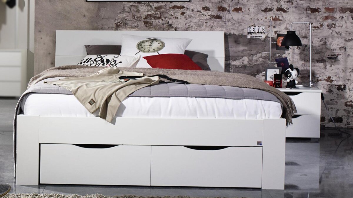 Jugendbett Weiss 140x200