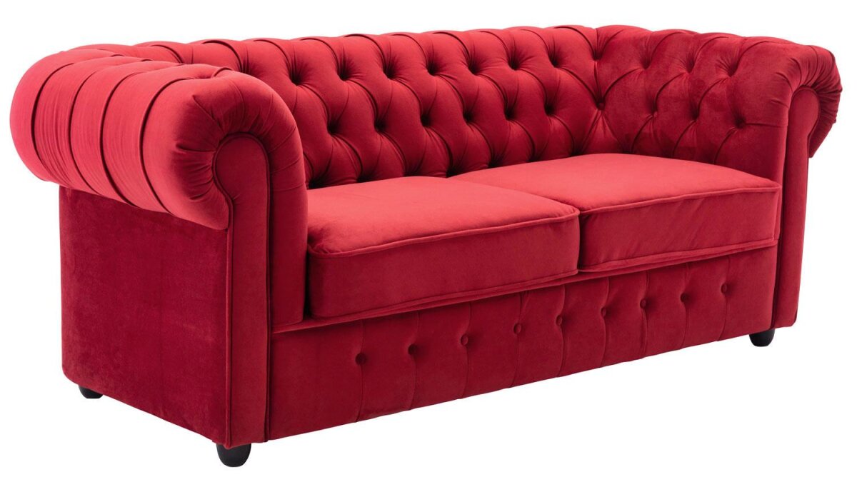 Chesterfield 3 seater velvet sofa store